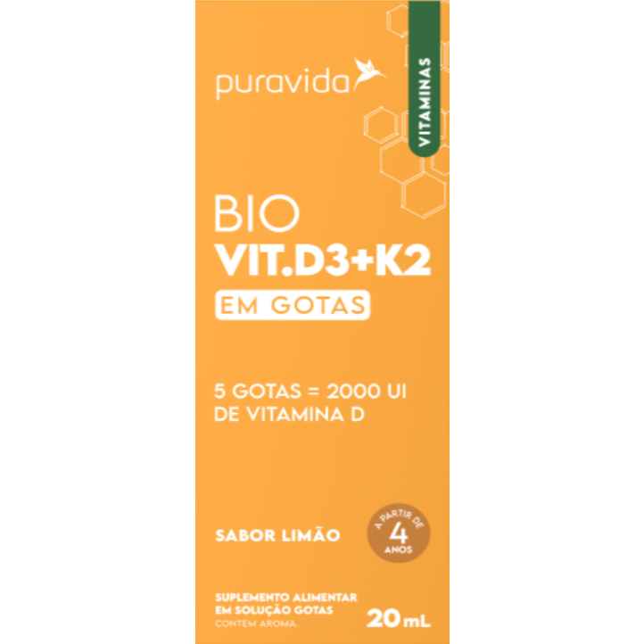 Bio Vit. D3+K2 5 GOTAS - 2000 UI DE VITAMINA D3 125 doses 20ml ...