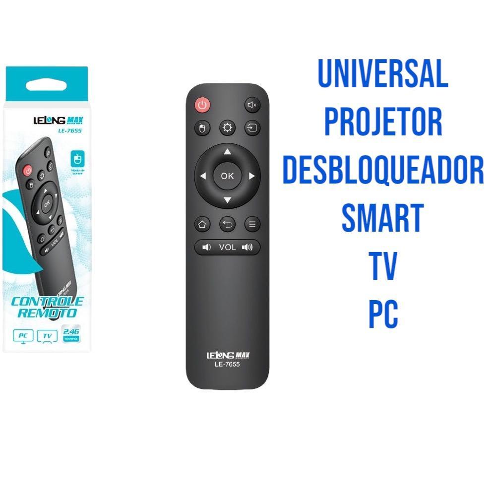 Controle Remoto Universal para Projetor Le 7655 Smart Pc Tv Des ...