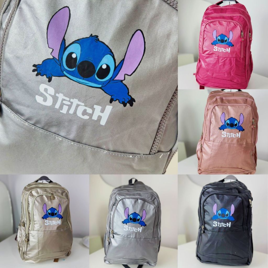 Mochila Stitch Escolar Metalizada Reforçada Personagem Estit Varias ...