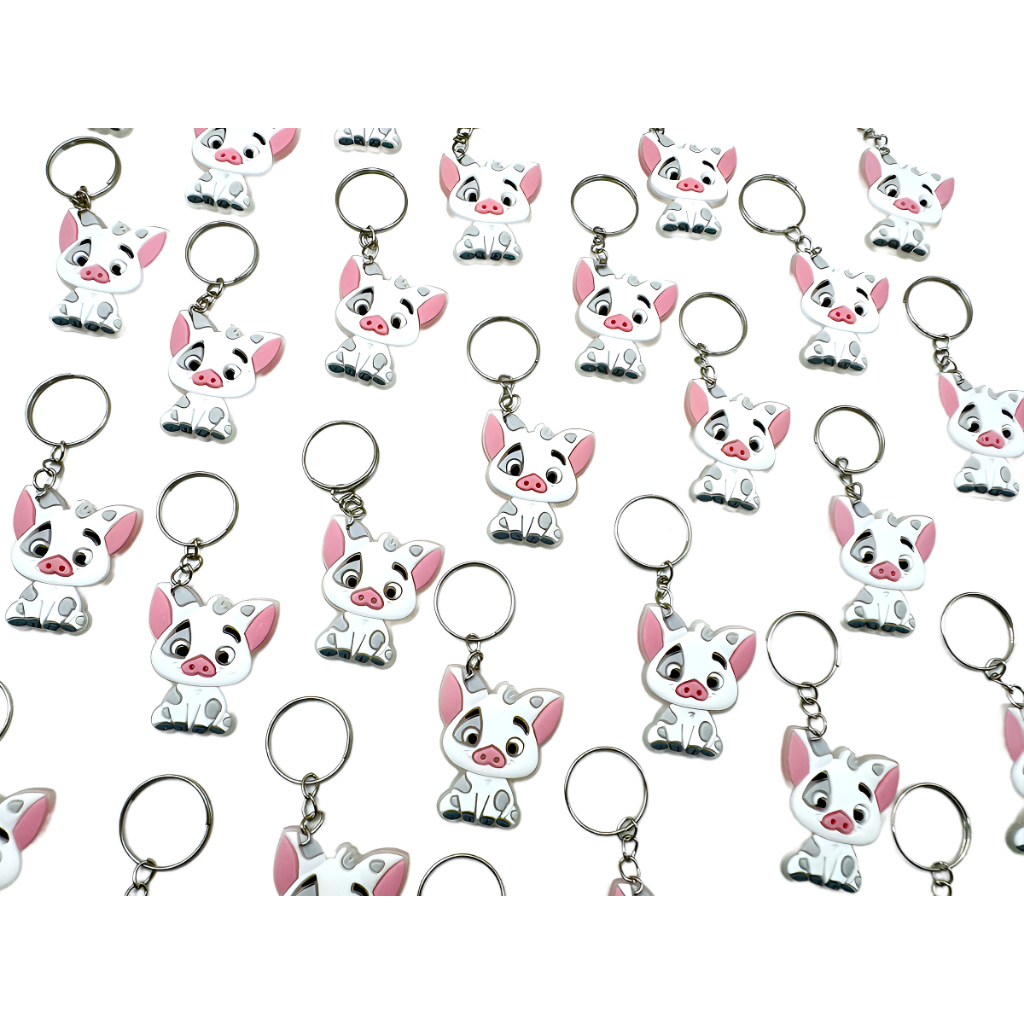 Chaveiro Puá Porquinho Moana 10un Lembrancinha Tema Festa Porco Maui ...