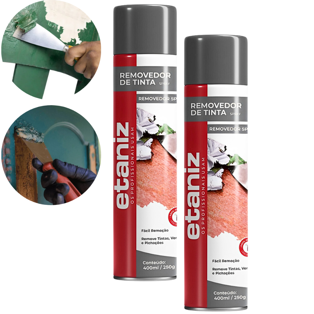 Kit 2 Spray Removedor De Tinta E Verniz Etaniz 400ml | Shopee Brasil
