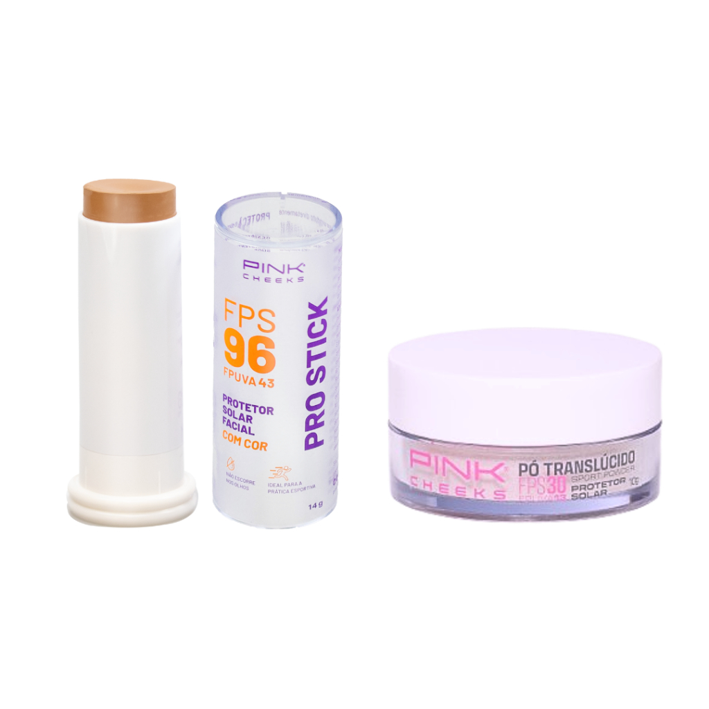 Combo Pro Stick Base + Pó Translúcido Original Pink Cheeks | Shopee Brasil