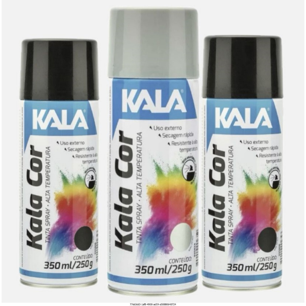 Tinta Spray Alta Temperatura Varias de Cores Uso Geral Exter/inter Kala | Shopee Brasil