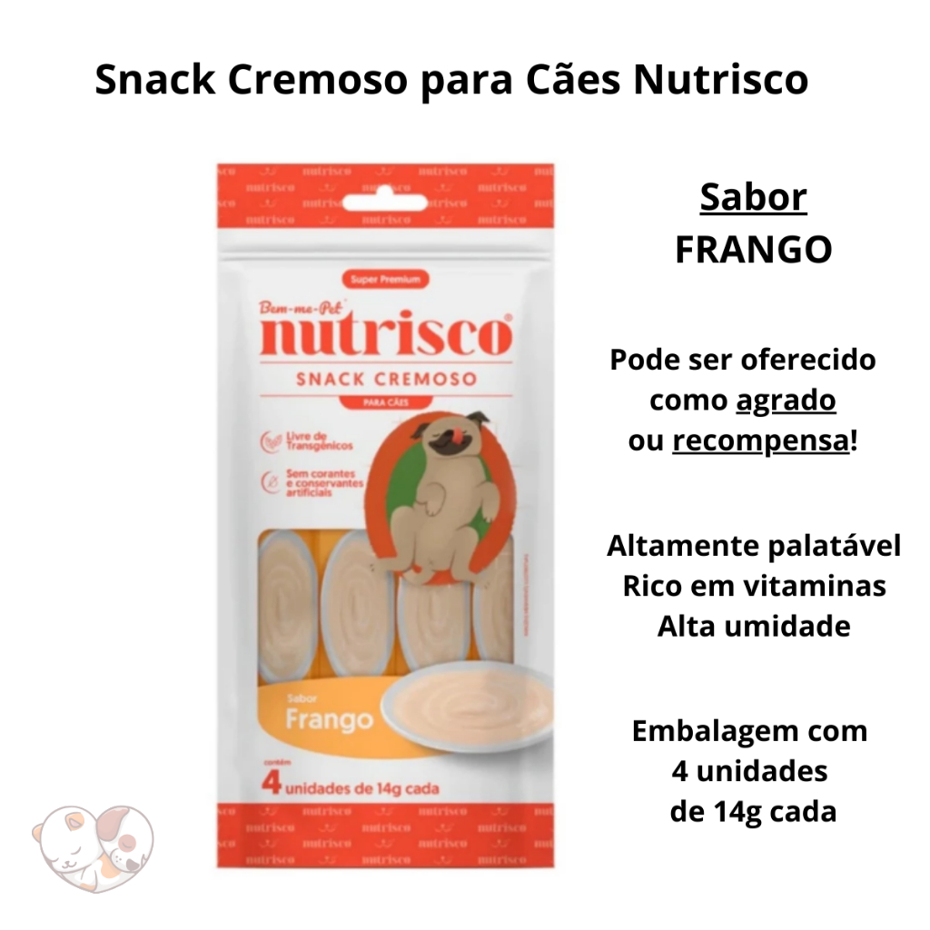 Petisco Snack Cremoso para Cachorros Nutrisco 56g Sabor FRANGO | Shopee ...