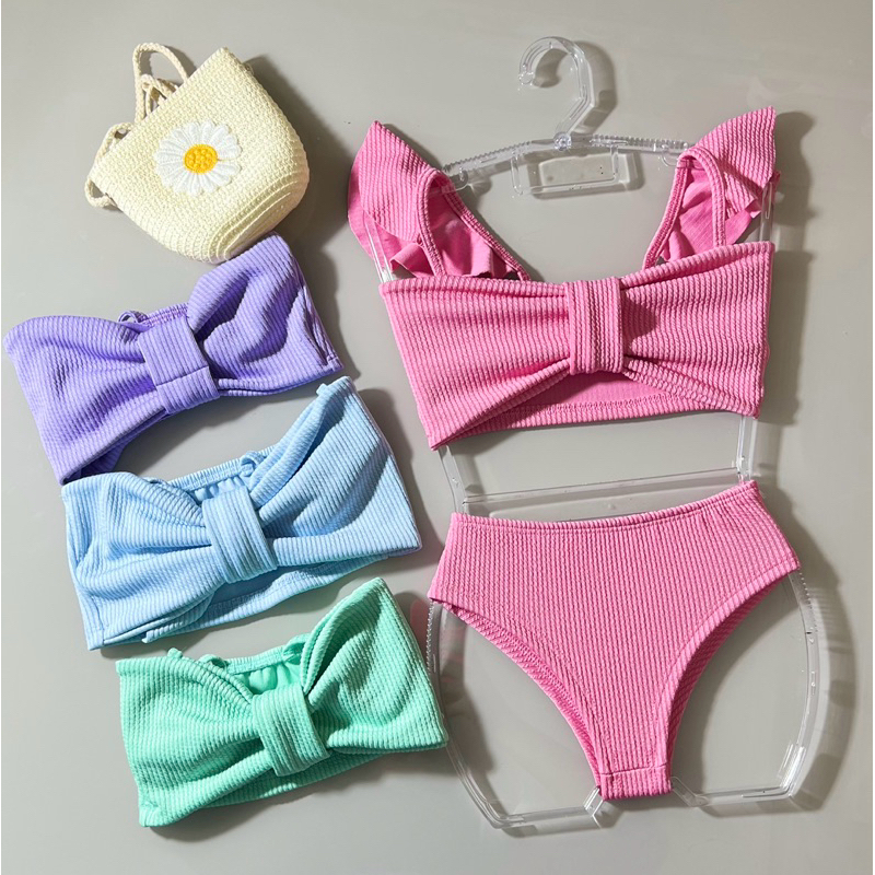 Biquíni infantil moda praia para meninas estilo blogueirinha Verão Fim ...
