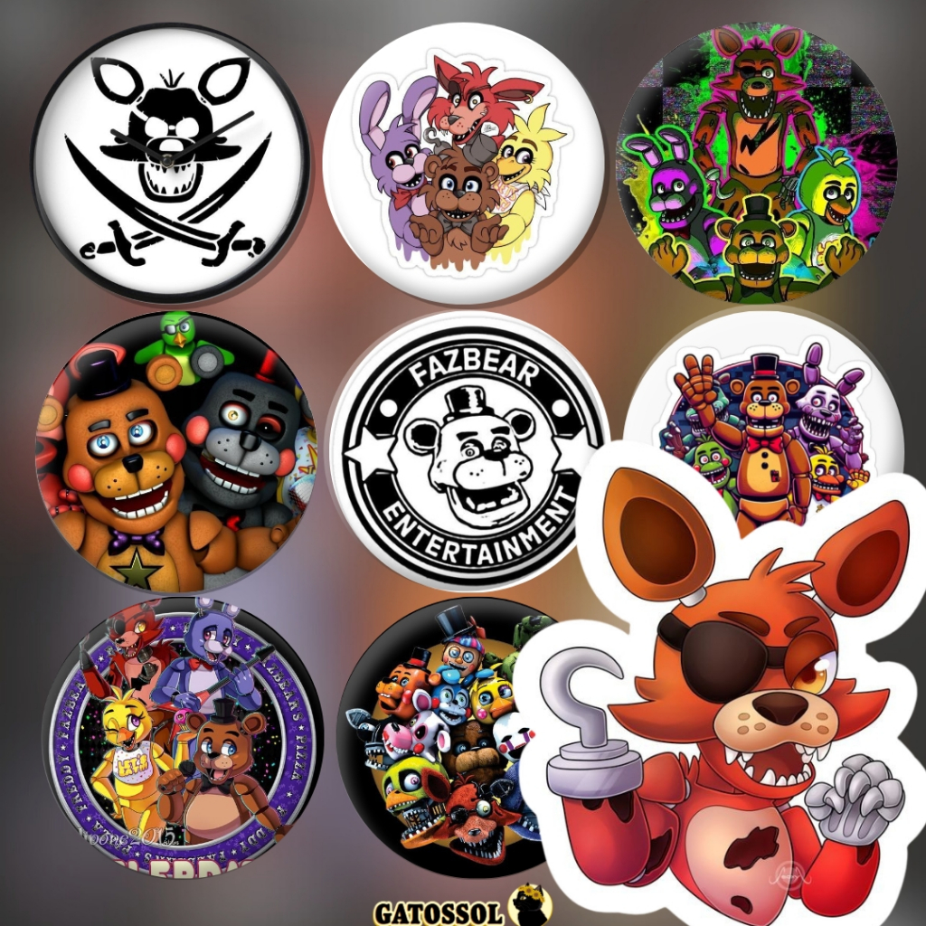 Bottons FNAF 4,5 cm GEEK, NERD- Bottom/botton - Boton - Broche alfinete ...