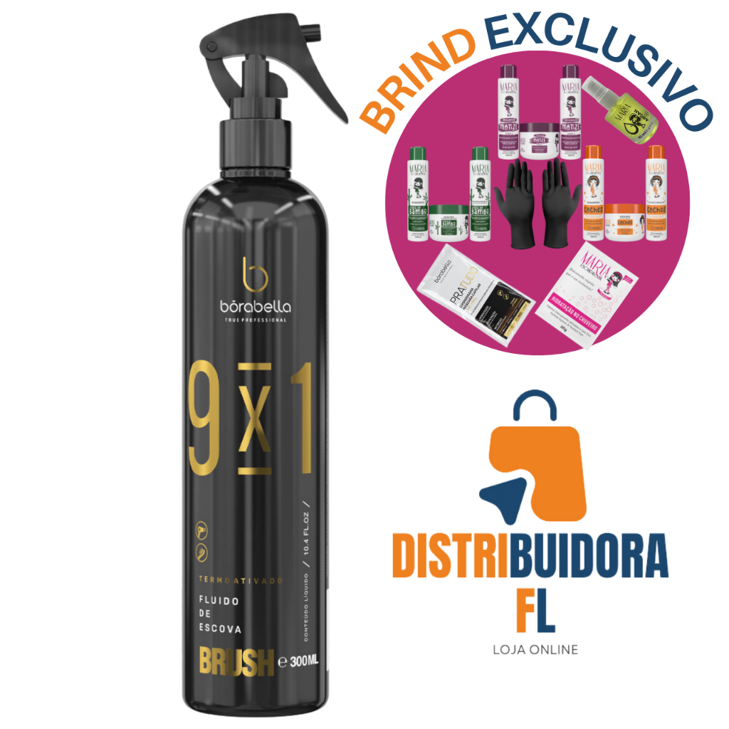 Fluído Escova Borabella Brush 9x1 Spray Multifuncional 300ml | Shopee ...