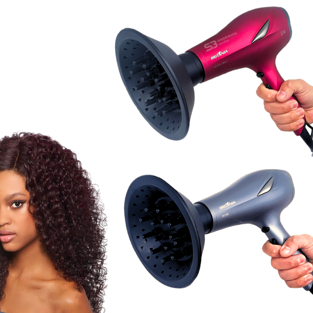Difusor De Cachos Crespo Grande Para Secadores Britania SP2100 Cherry e ...