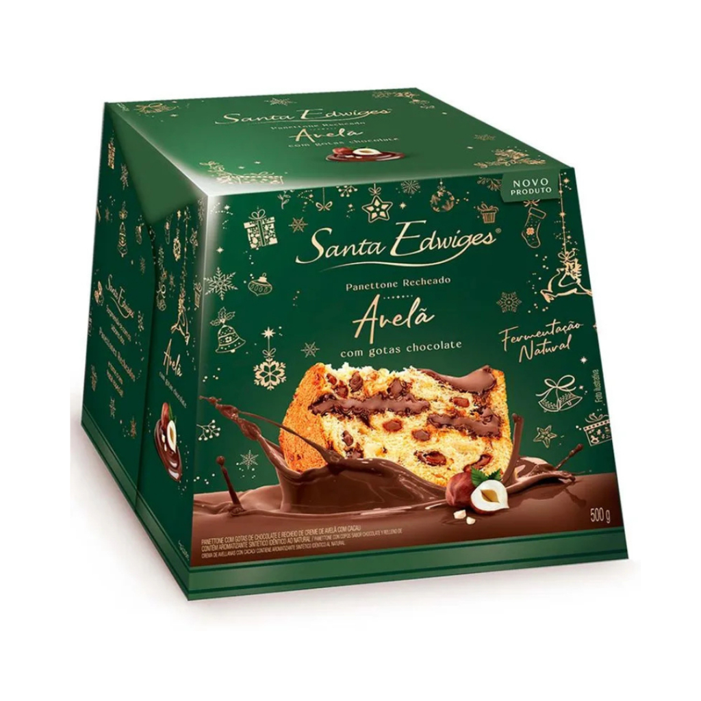 Chocotone Gotas Chocolate Panetone Recheado Sabor Avelã e Gotas de ...