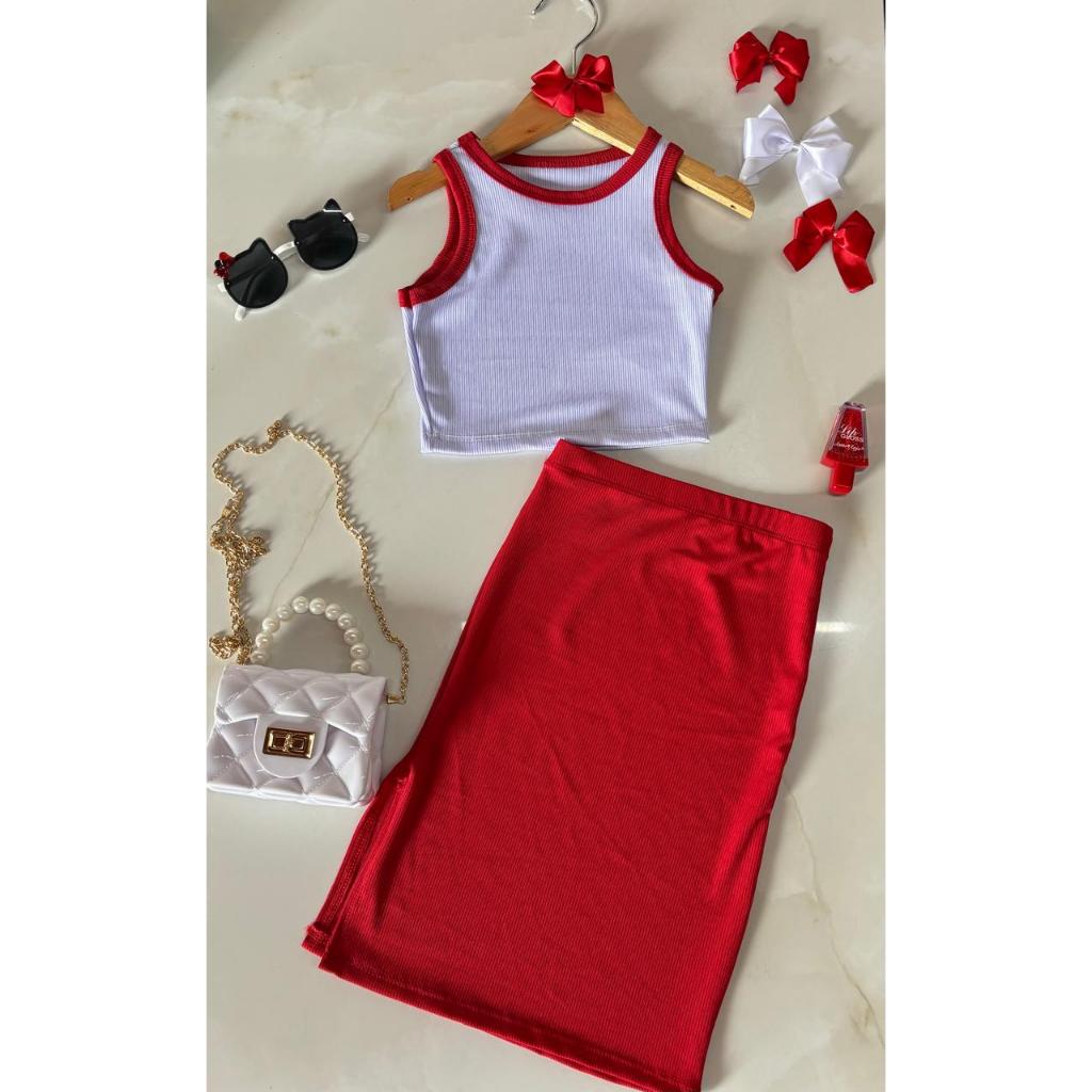 conjunto midi infantil conjunto natal infantil menina moda blogueirinha ...