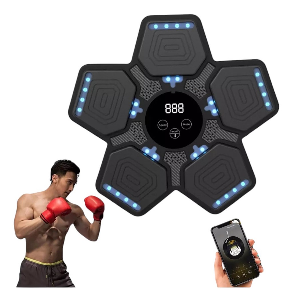 Máquina De Boxe Treinamento Inteligente Com Bluetooth + Luvas | Shopee ...
