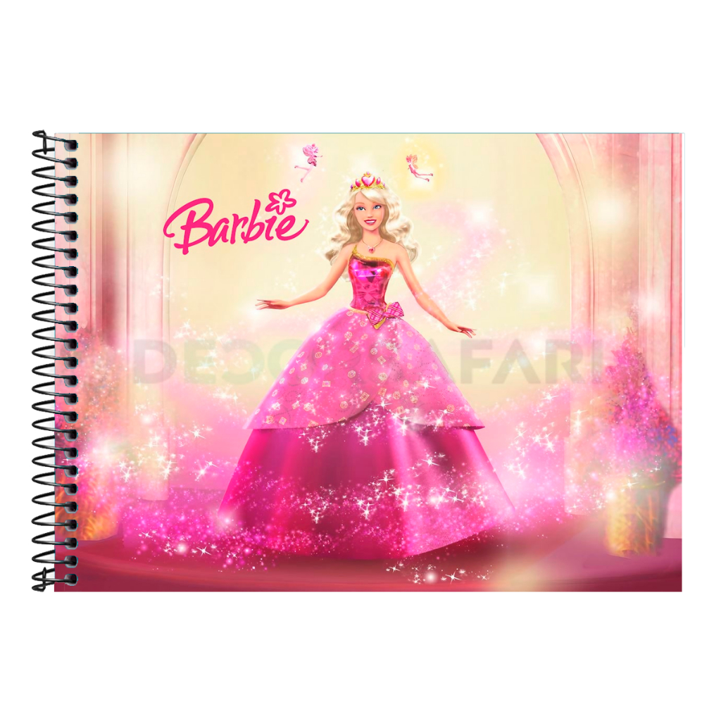 Caderno Desenho Barbie Capa Dura 48 Folhas, 96 Folhas | Shopee Brasil