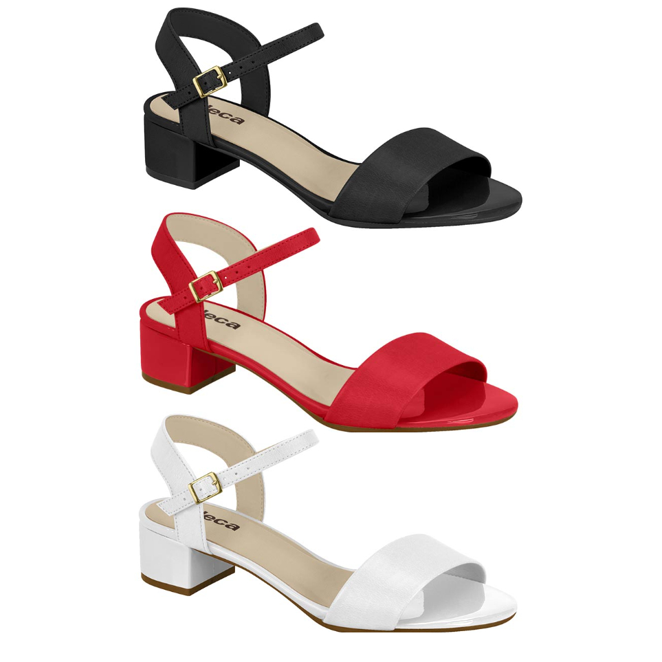 Sandália Moleca Feminina Salto Baixo Confortável e Estilosa para o Dia a Dia Confortavel 5259. ...