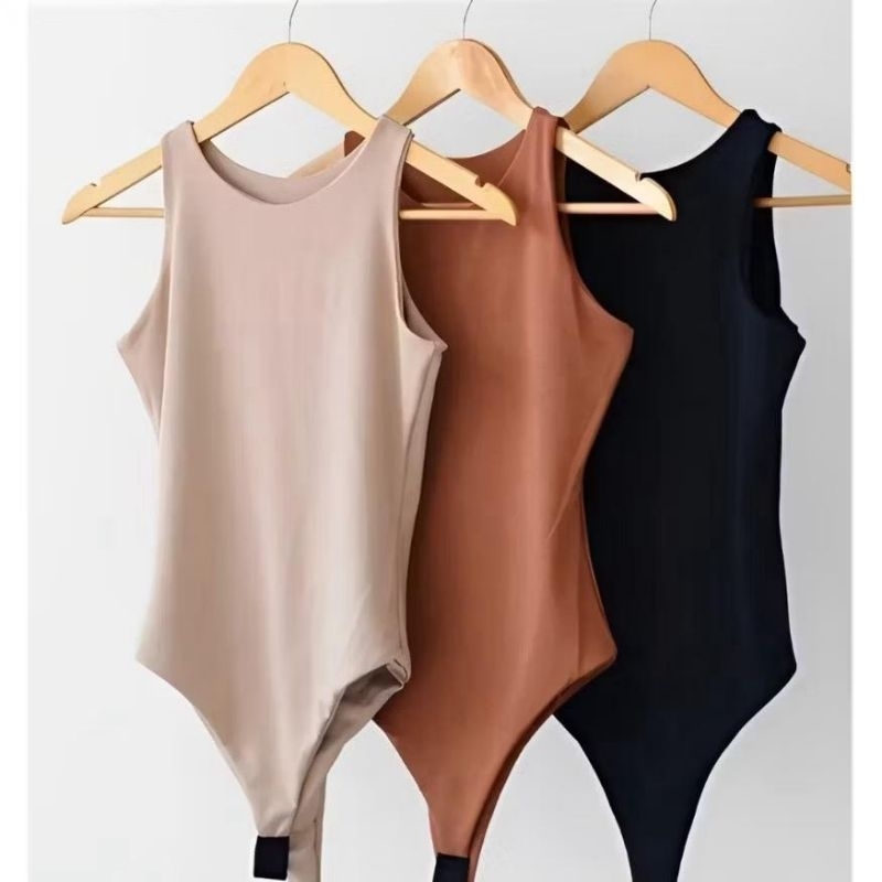 Kit 3 Body Básico suplex Neoprene - Cores Neutras Moda Feminina ...