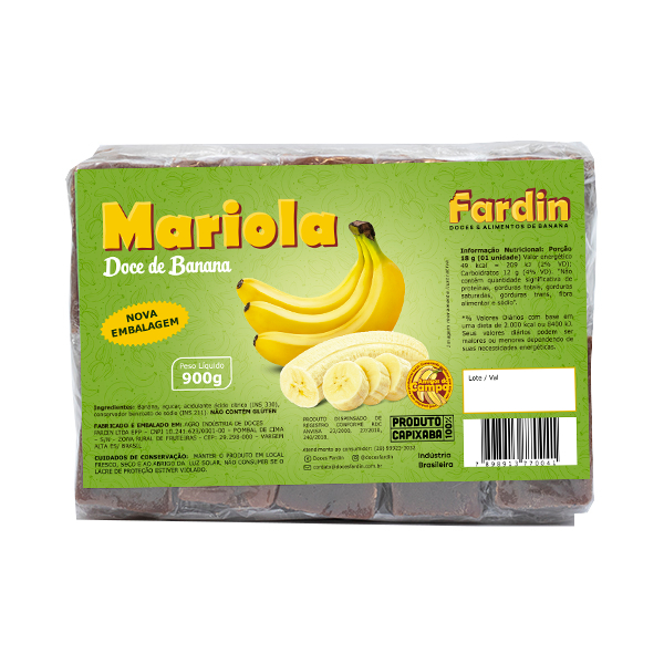 Doce De Banana Mariola 900g c/50 unids - Fardin | Shopee Brasil