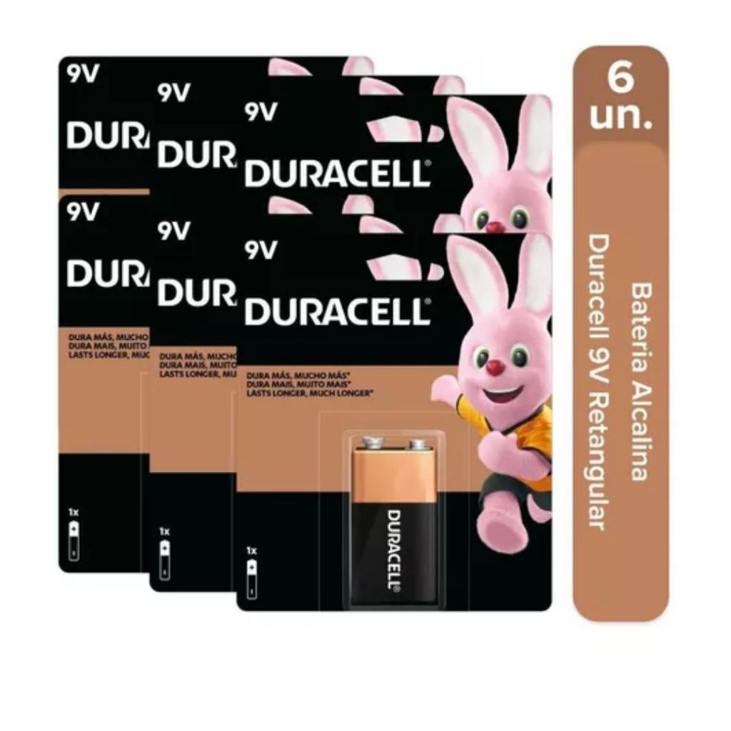 Kit 6 Baterias Duracell 9v - Original | Shopee Brasil