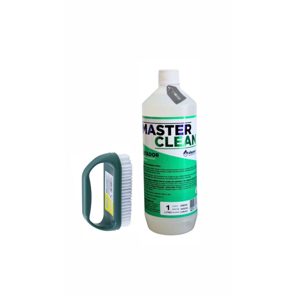 MASTER CLEAN 1L 1:10+ESCOVINHA MULTI USO RAYCO | Shopee Brasil