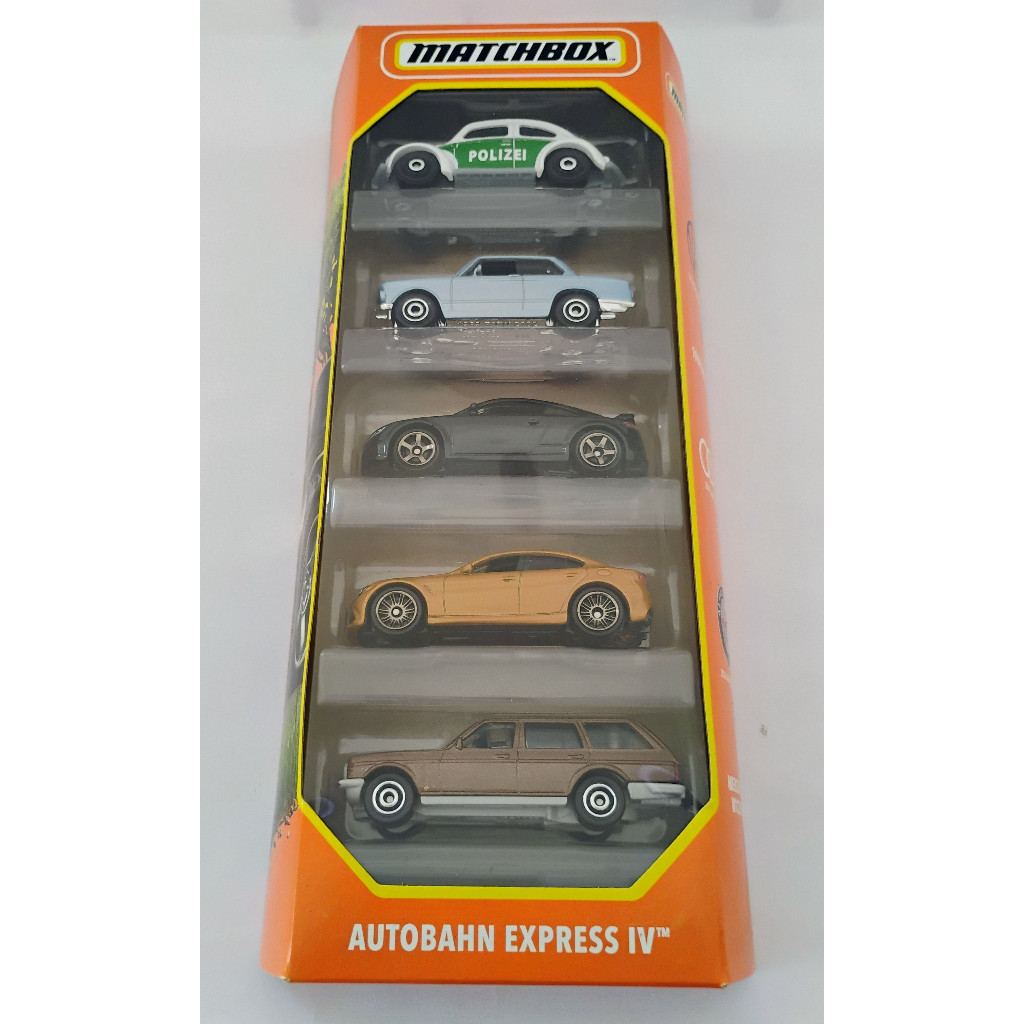 Matchbox Pack 5 Autobahn Express IV:'62 Volkswagen Beetle, 1969 BMW ...