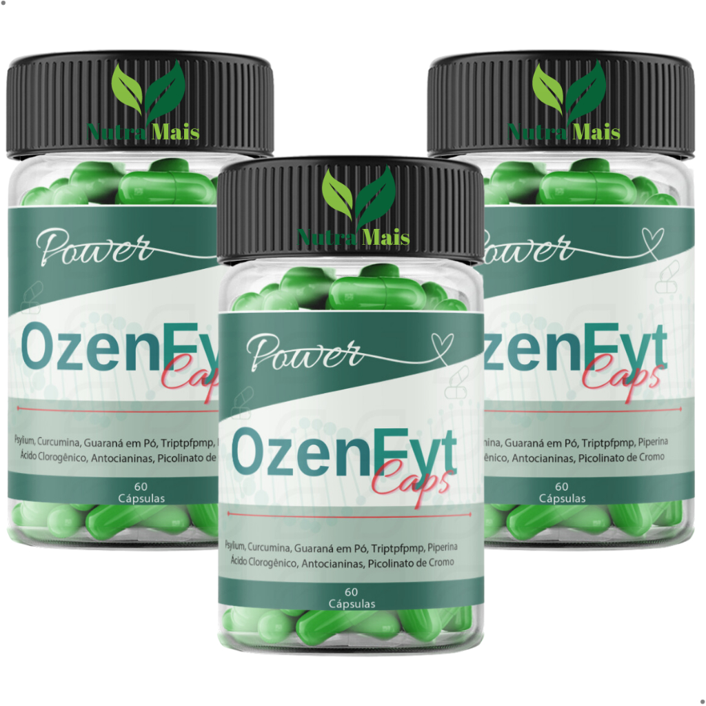 3 Ozen Fit Cáps Original Cápsula Detox Oriental Original 180 Cáps ...