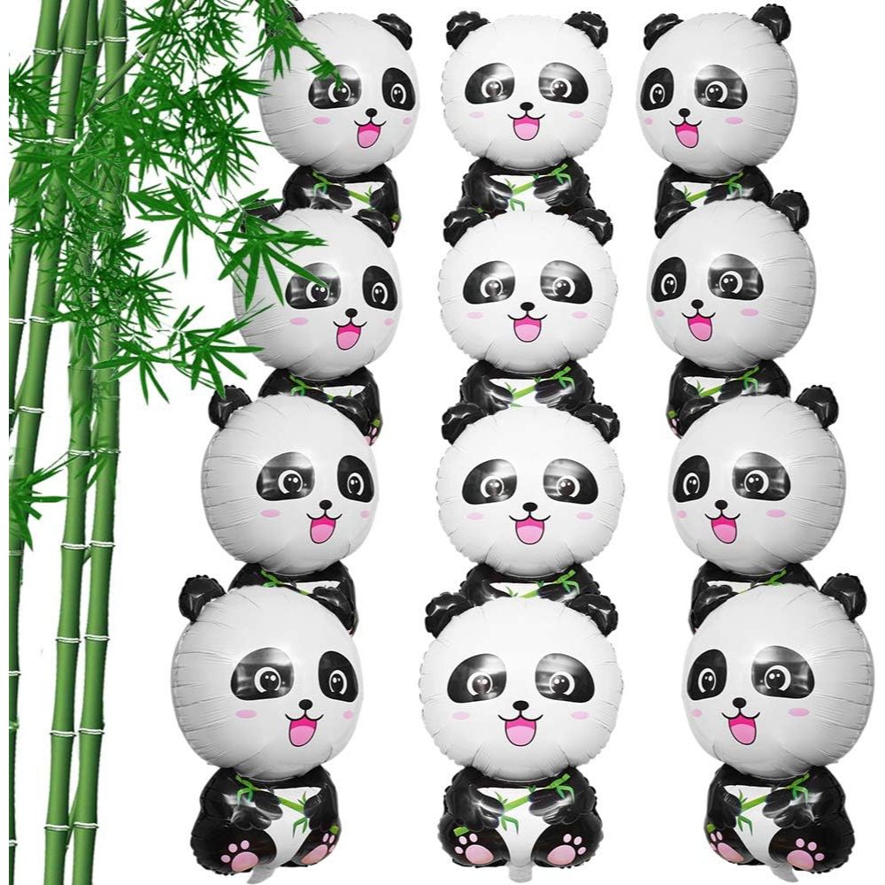 10 Mini Balão Panda Metalizado 26x36cm Floresta Festa Decoração C90526 ...