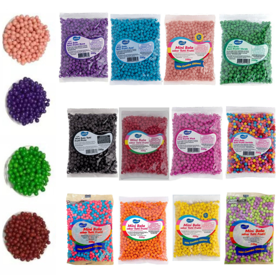 Mini bala colorida Horizon confeito Tutti-Frutti 500g.otima para ...