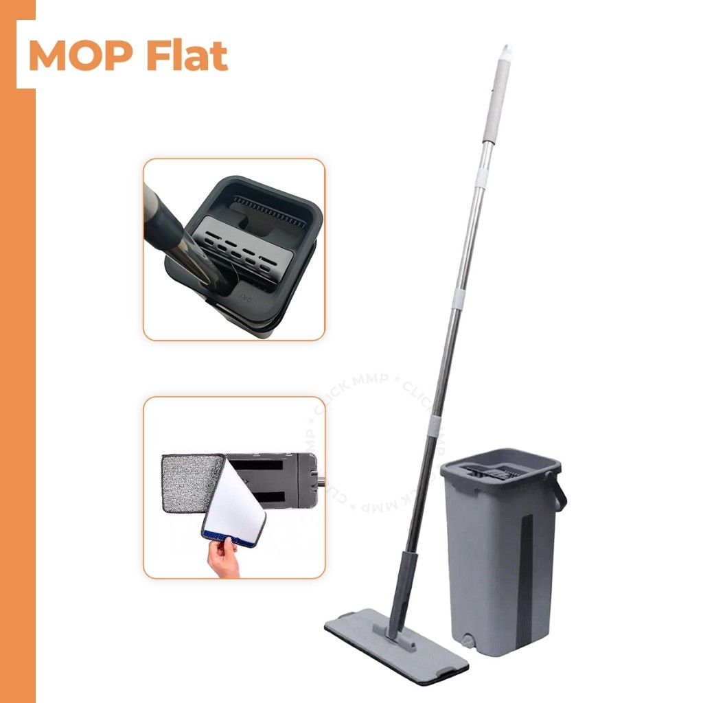 MOP Compacto Retangular Com Balde 5 Litros Limpeza Prática e Rápida ...