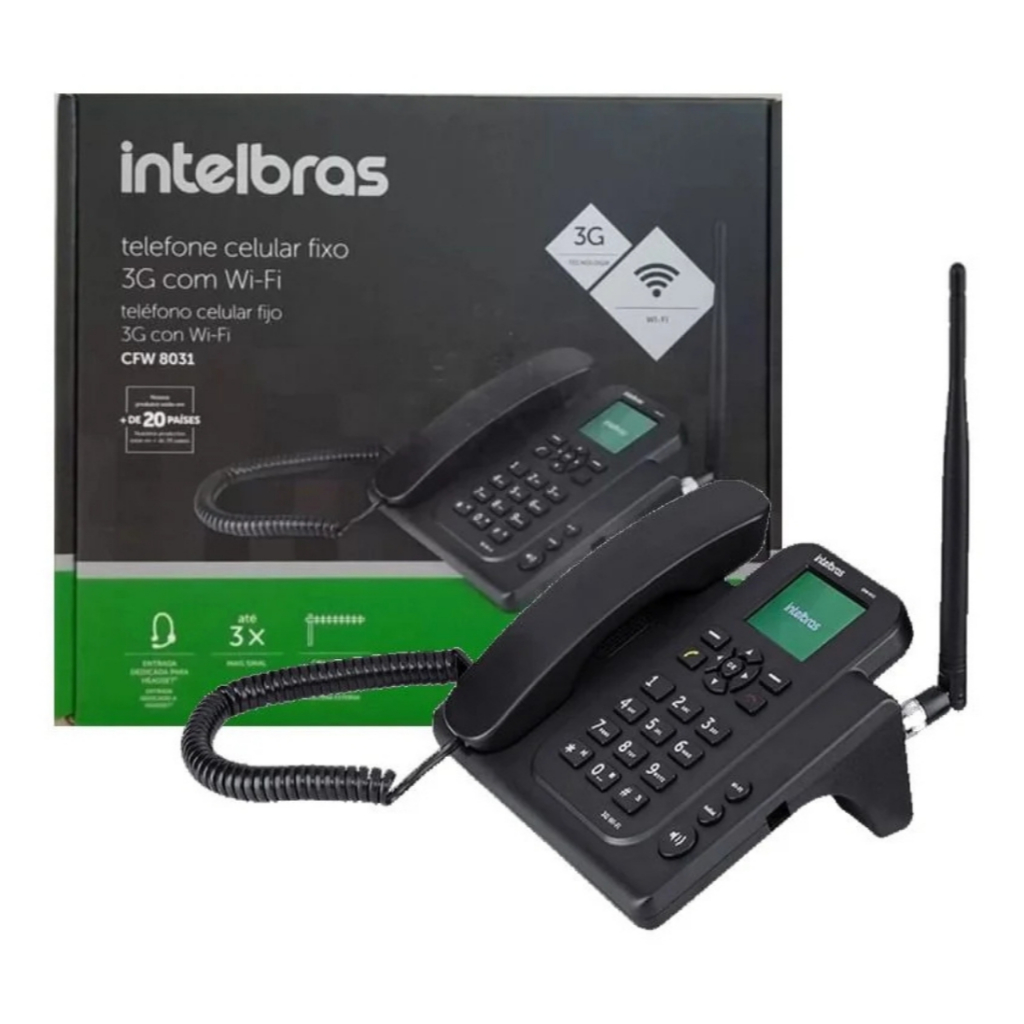 Telefone Celular Rural Fixo Intelbras CFW 8031 | Shopee Brasil