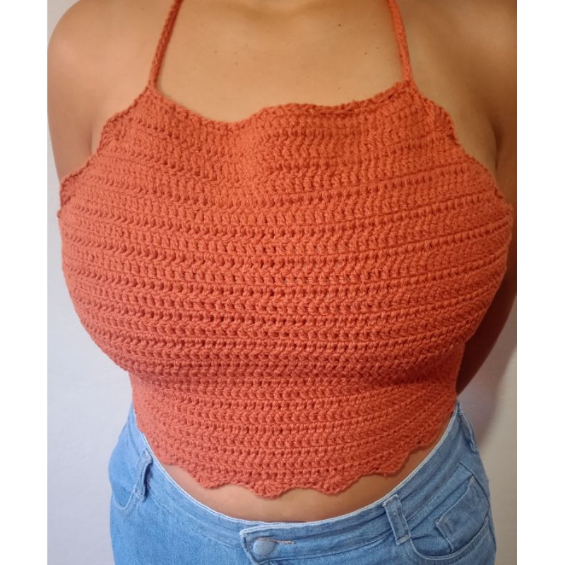 Cropped Crochê Amarração Plus Size Tamanho Único | Shopee Brasil