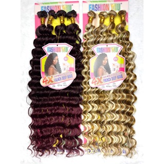 Cabelo Orgânico Cacheado Ondulado 70cm 4 Telas/pacote 150g FRENCH DEEP ...