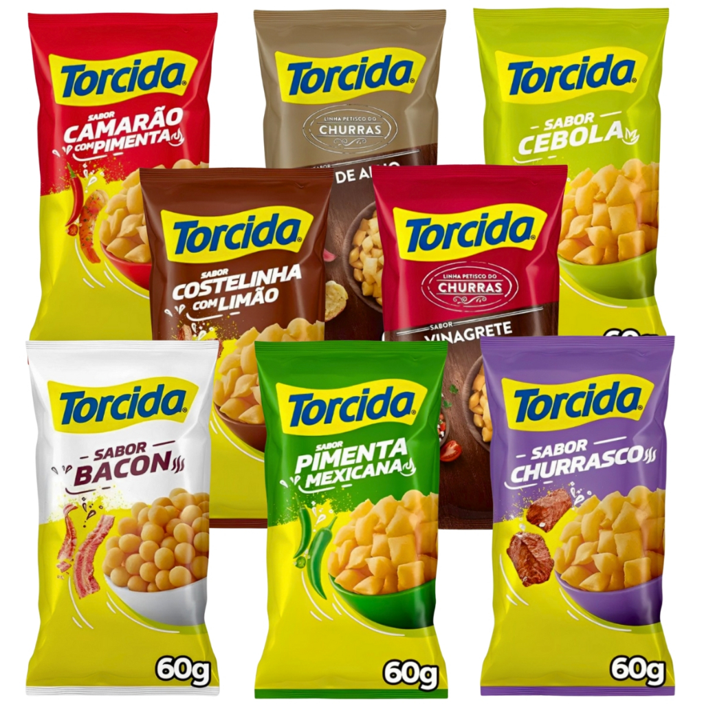 Kit Salgadinho Torcida 60g 10 Unidades | Shopee Brasil