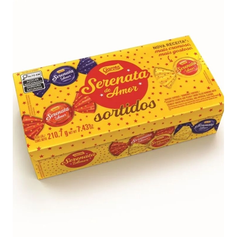 Caixa Serenata de Amor Sortidos 210,7g - Garoto | Shopee Brasil