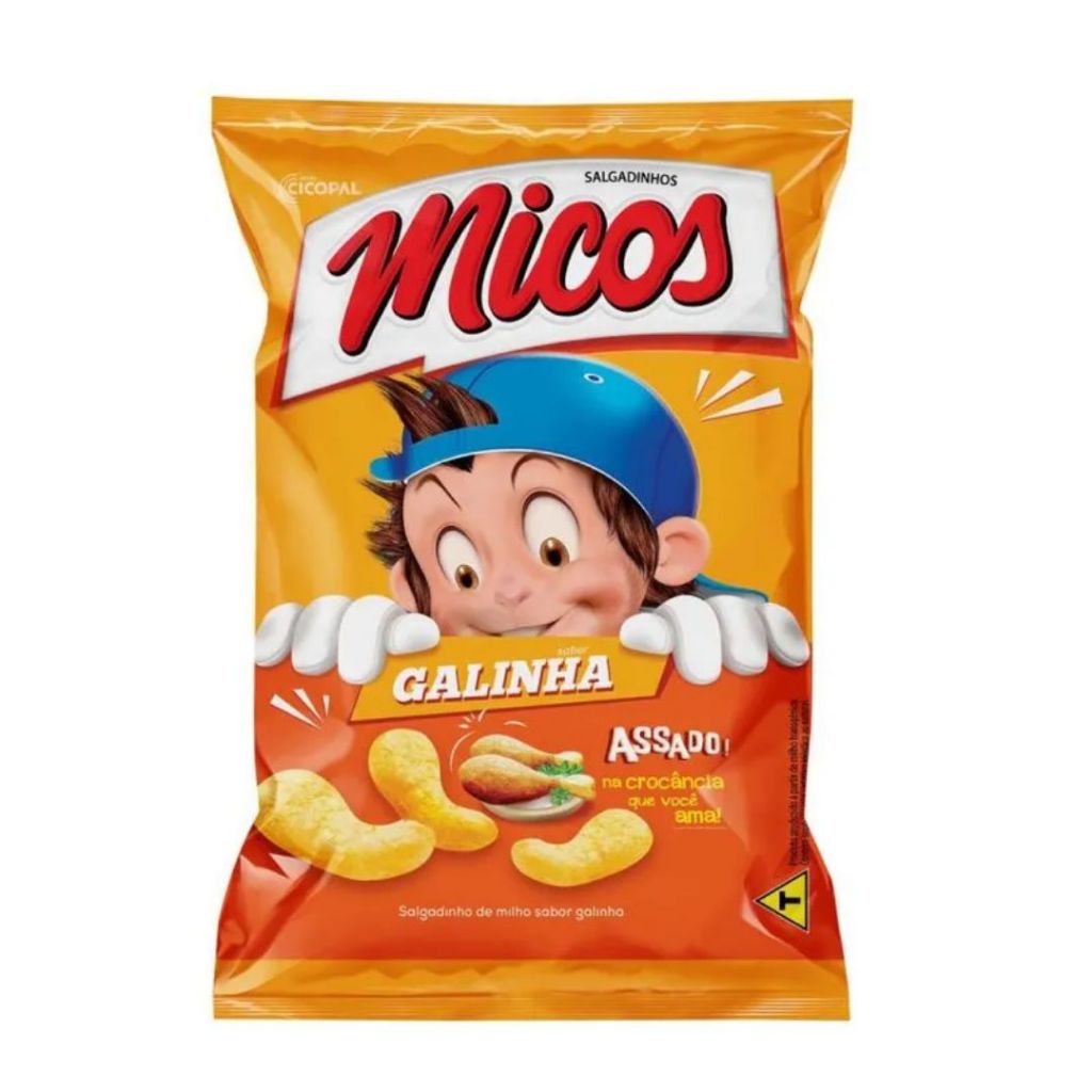 Kit C/ 5 Salgadinho Assado Sabor Galinha 41g Micos | Shopee Brasil