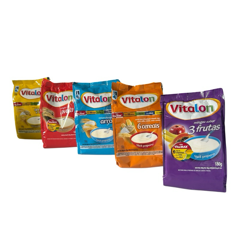 Kit 12 Sachê Mingau Infantil Vitalon Envio Imediato | Shopee Brasil