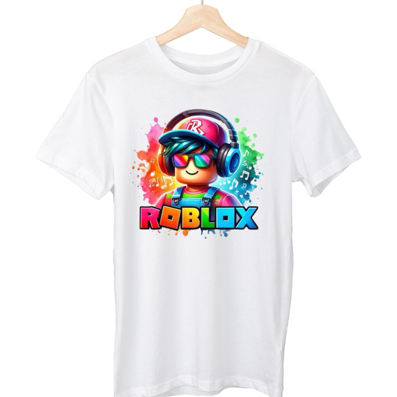 Camiseta Unissex Branco Roblox Game Jogo Plus Size | Shopee Brasil