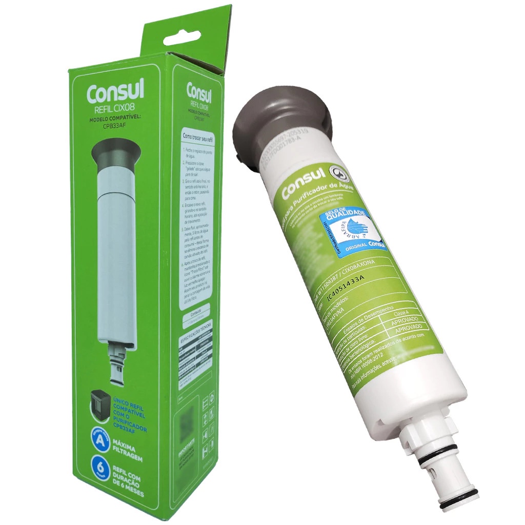 Refil Filtro Consul CIX08AX para Purificador de Água CPB33AF Cinza ...