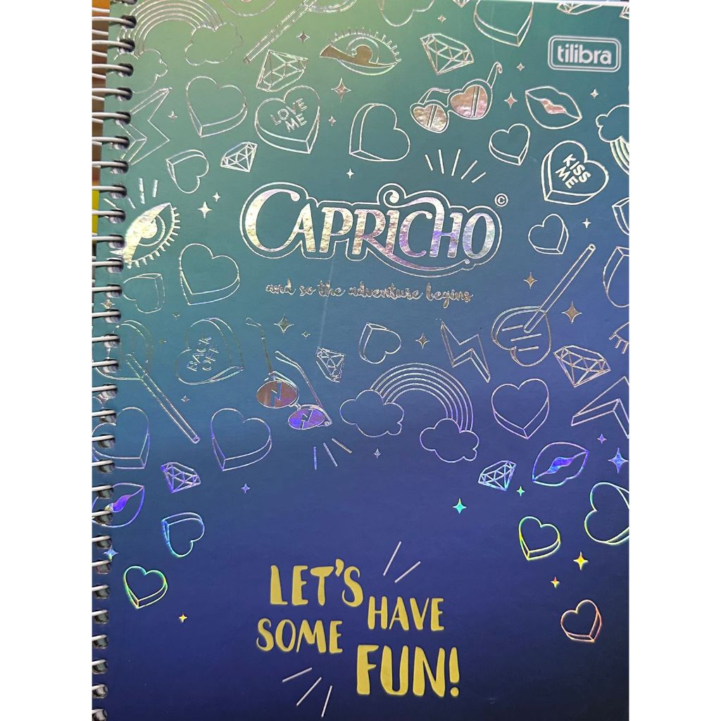 caderno capricho 160 folhas 10 materias tamanho 177mm 240mm | Shopee Brasil