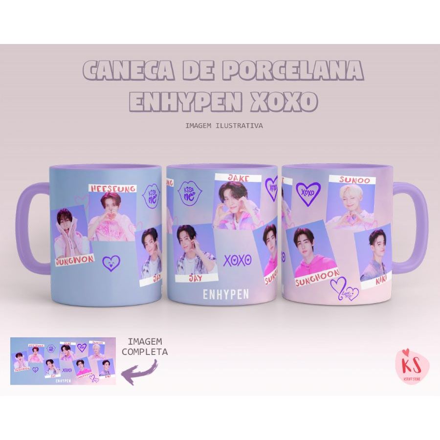 Caneca de porcelana ENHYPEN (xoxo love) | Shopee Brasil