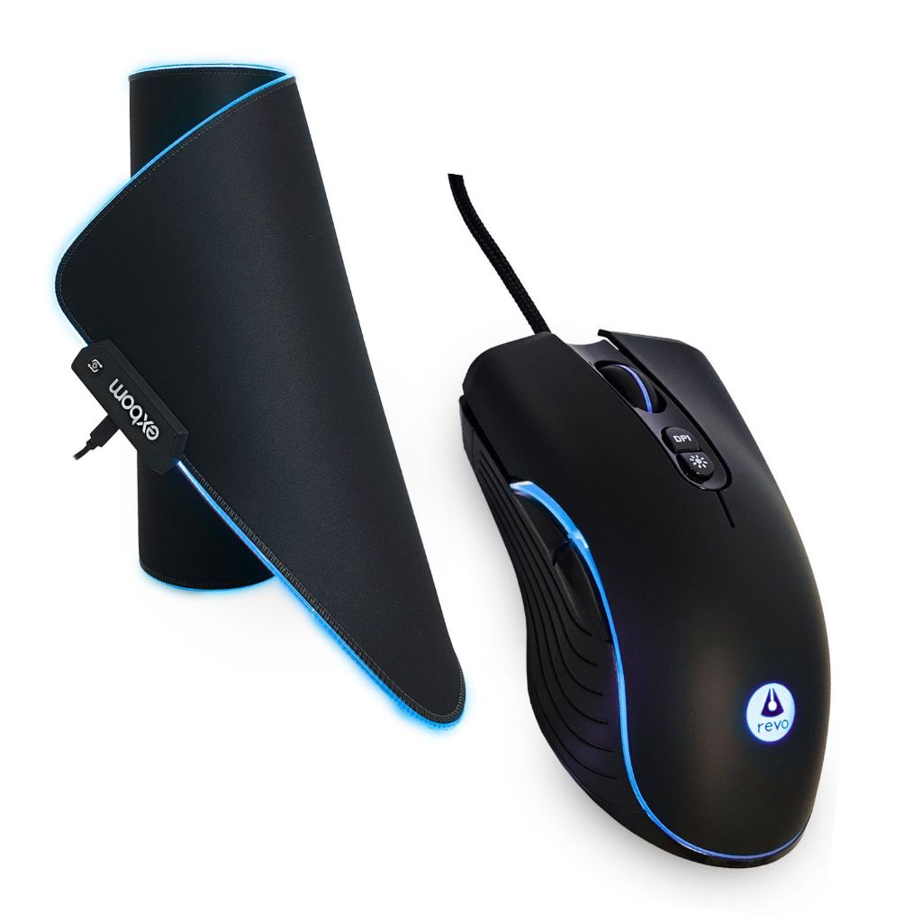 Kit Mouse Programável 8.000 DPI 7 Botões Gamer + Mouse Pad 80x30cm ...