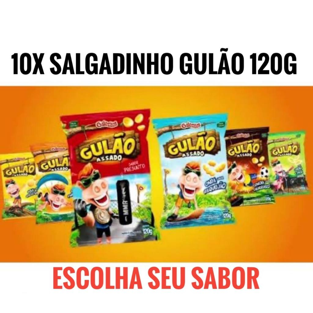 10 Salgadinho Gulão Presunto, Cebola e salsa, Requeijão, Queijo Suiço ...