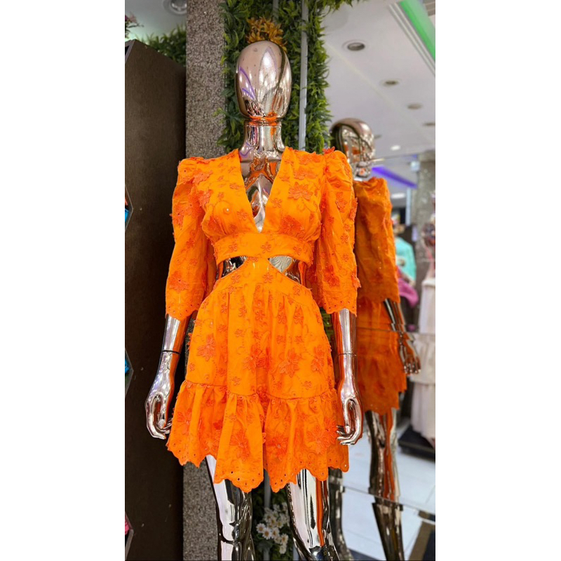 vestido curto em tecido lessie | Shopee Brasil