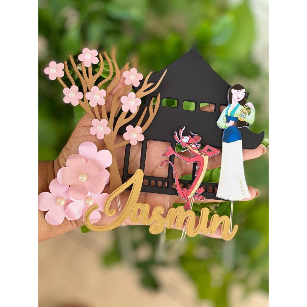 Topo/topper Mulan Personalizado | Shopee Brasil