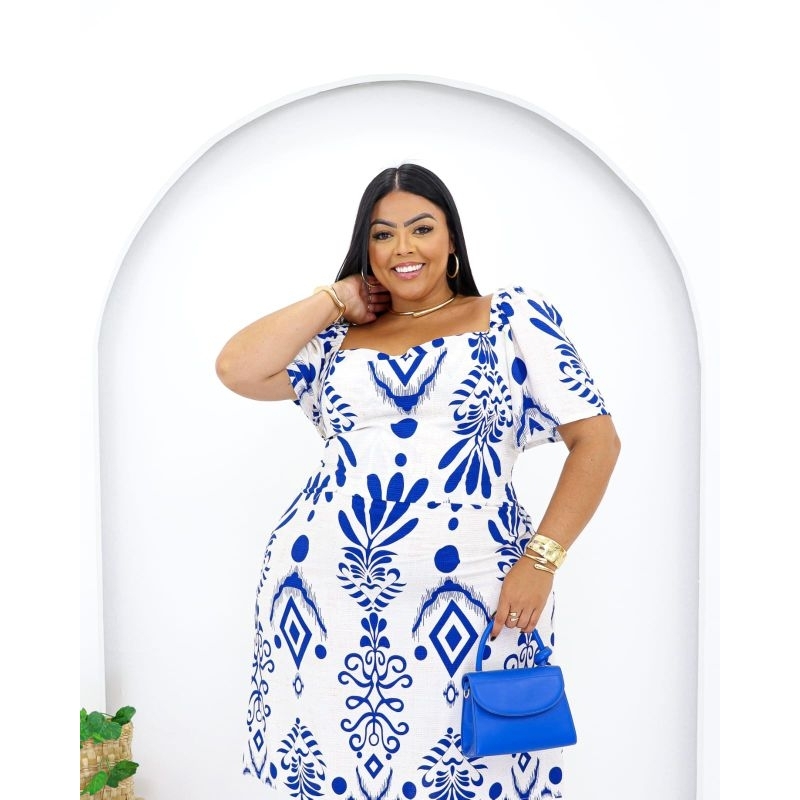 VESTIDO MAISA COM ELASTEX NAS COSTAS SLIM AO PLUS SIZE 42 AO 62 ...