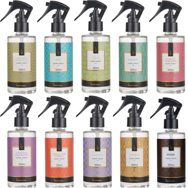 Home Spray Via Aroma Aromatizador de Ambientes 200ML Cheirinho Para ...