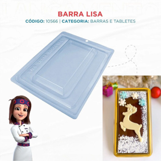 Forma para chocolate BWB com Silicone (3 partes) Barra Lisa 10566 natal ...