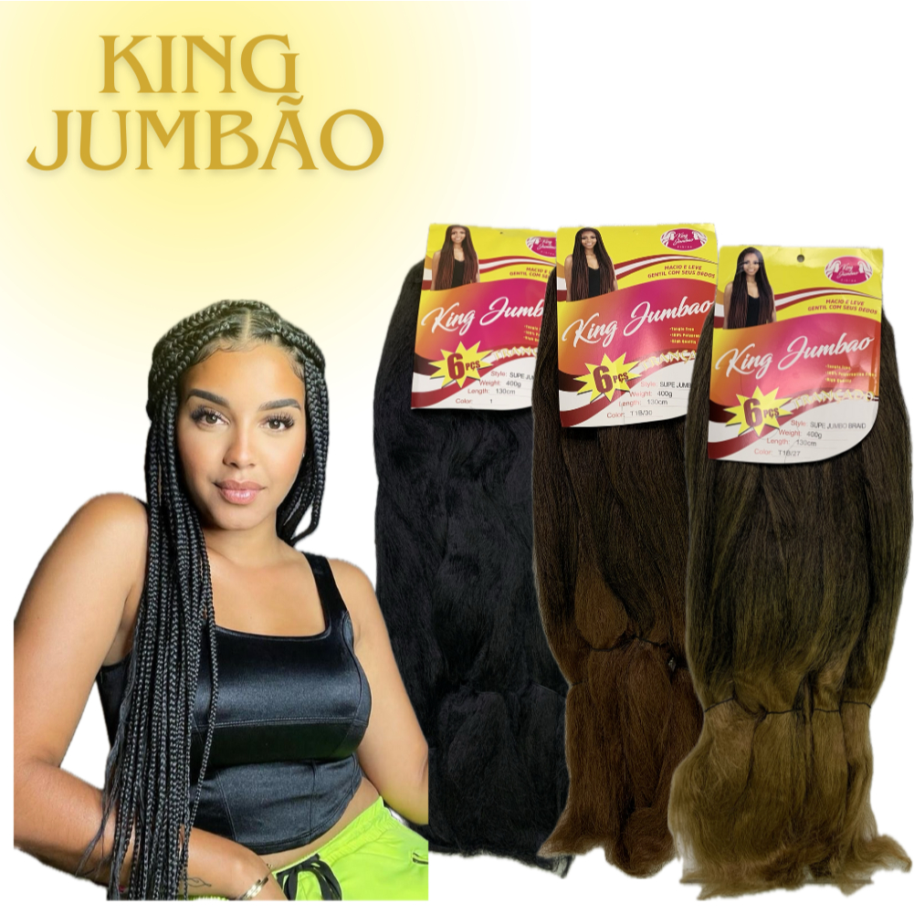 Cabelo Super Jumbão 6X King Jumbão 400 gramas - Jumbo para Trança ...