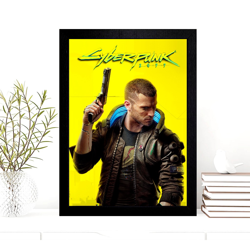 Quadro Cyberpunk 2077 A3 - com Acetato Na Frente - Tamanho 45 X 33 Cm ...