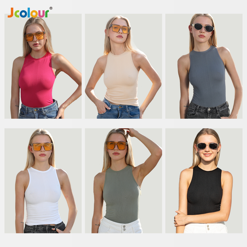 Jcolour Kit 3 Regata Feminino Moda Gringa Verão Básico Casual Trabalho Festa Paty | Shopee Brasil