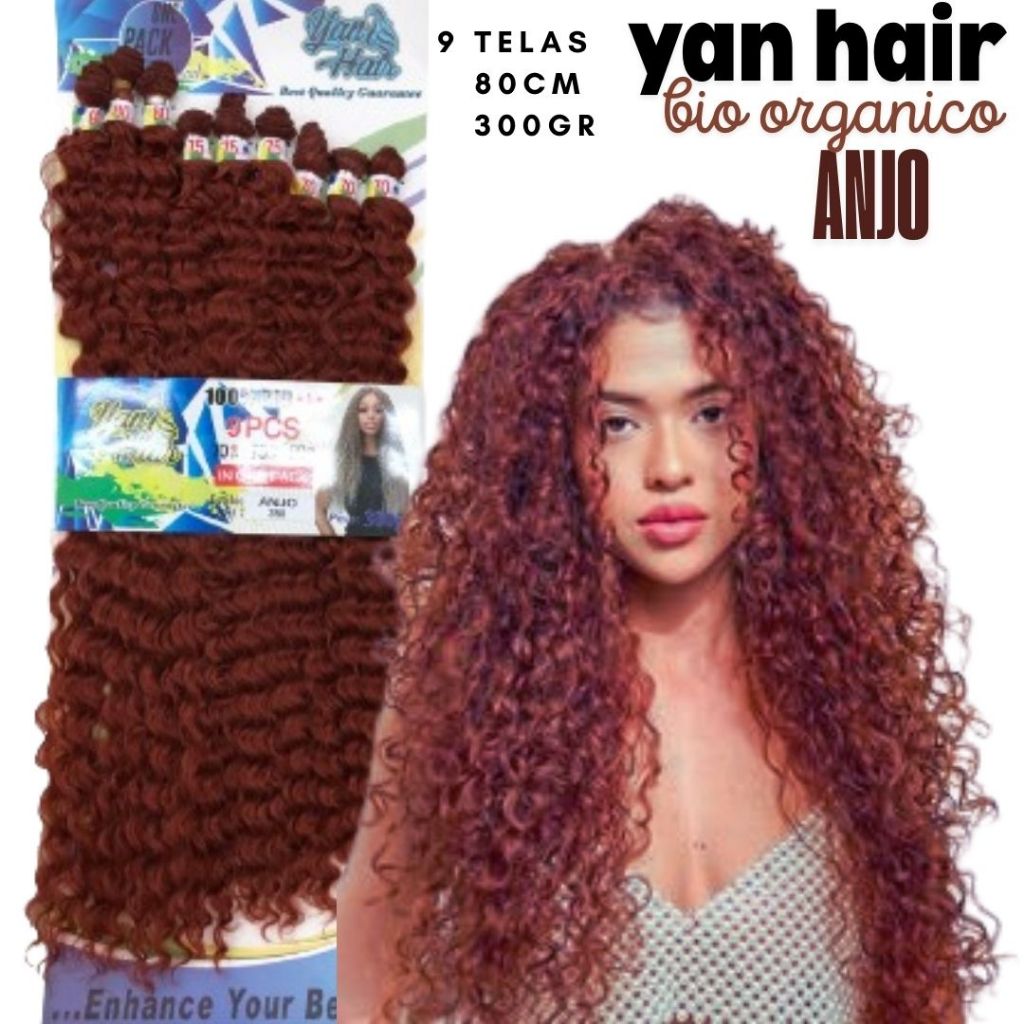 Cabelo Cacheado Bio Orgânico Modelo Anjo Yan Hair 80cm 300gr Cachos ...