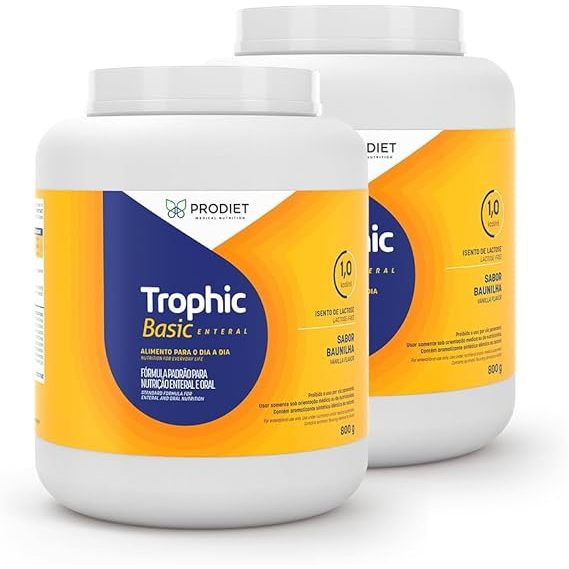 Trophic Basic Pó 800g Baunilha Kit com 2 unidades - Prodiet | Shopee Brasil