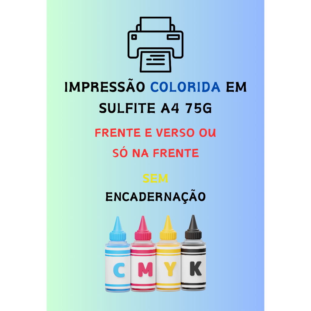 Impressão colorida A4 para planner, apostilas, livros, imagens e outros ...